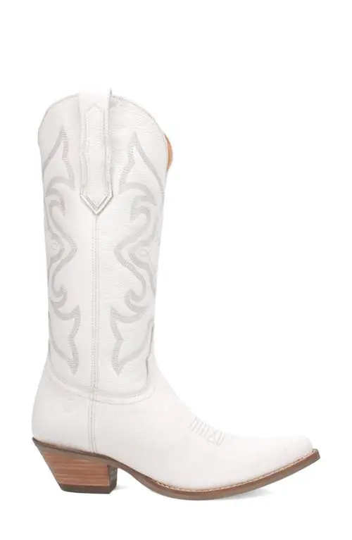 DINGO Out West Cowboy Boot - White Smooth