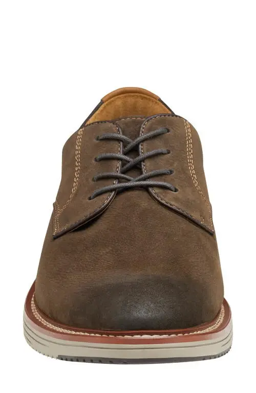 Johnston & Murphy Upton Plain Toe Derby - Dk Brown Nubuck
