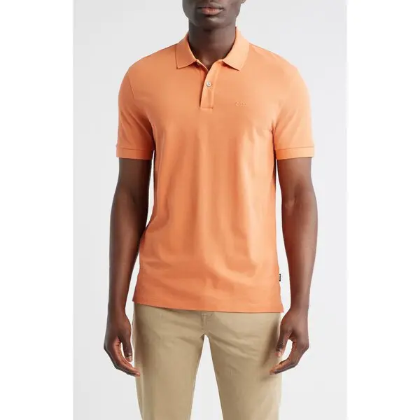 BOSS Pallas Cotton Polo - Bright Orange