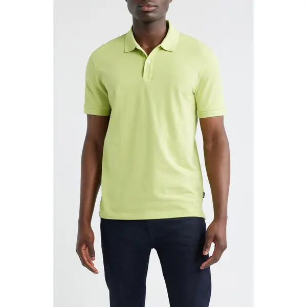 BOSS Pallas Cotton Polo - Light Green