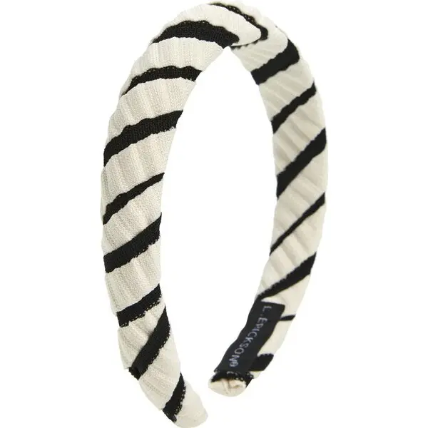 L. Erickson Tilly Stripe Knit Headband - Black