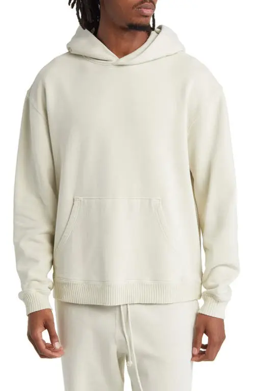 ELWOOD Core Oversize Organic Cotton Brushed Terry Hoodie - Vintage Chalk