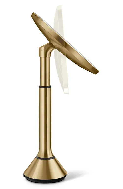 SIMPLEHUMAN 8-inch Sensor Rechargeable Tabletop Mirror - Brass