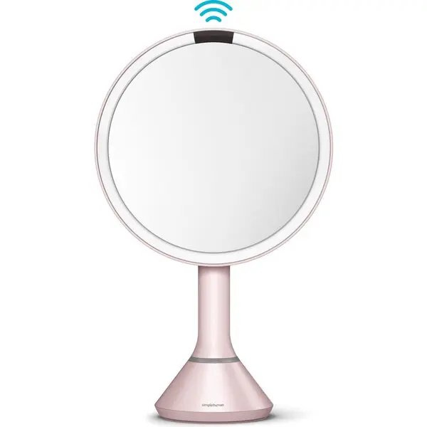 SIMPLEHUMAN 8-inch Sensor Rechargeable Tabletop Mirror - Pink