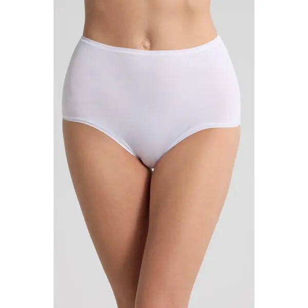 Natori Bliss Bare Cotton High Waist Briefs - White