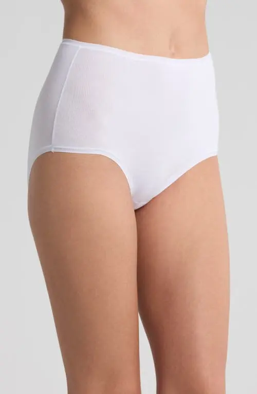 Natori Bliss Bare Cotton High Waist Briefs - White