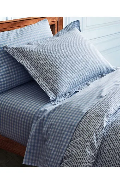 PETITE PLUME Signature Collection Gingham Sheet Set - Blue