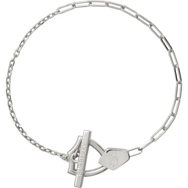 Burberry Shield Chain Bracelet - Silver