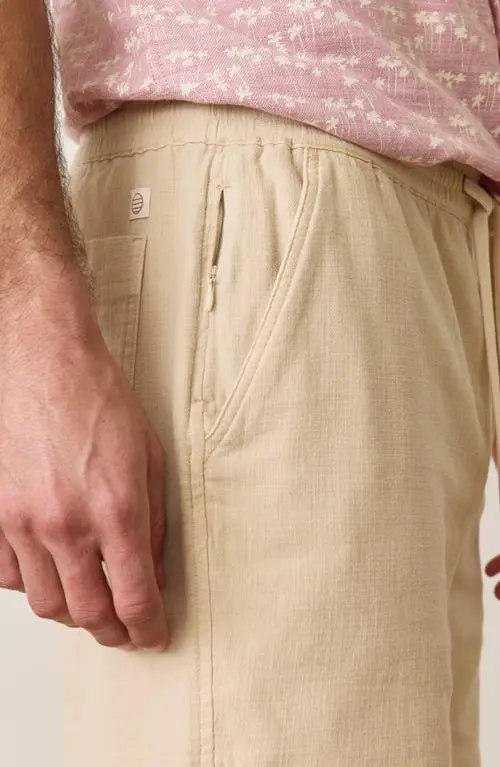 Marine Layer Saturday 6-inch Drawstring Beach Shorts - Sand