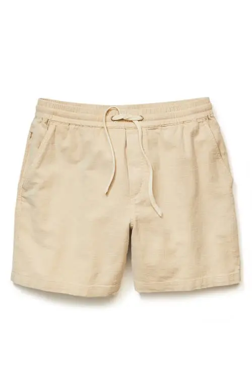 Marine Layer Saturday 6-inch Drawstring Beach Shorts - Sand