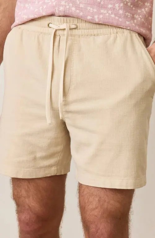Marine Layer Saturday 6-inch Drawstring Beach Shorts - Sand