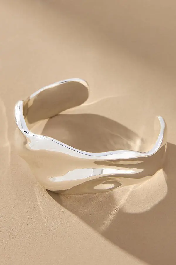 Ettika Wavy Days Cuff Bracelet - Silver