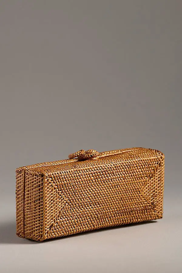 LISI LERCH Colette Handwoven Straw Clutch