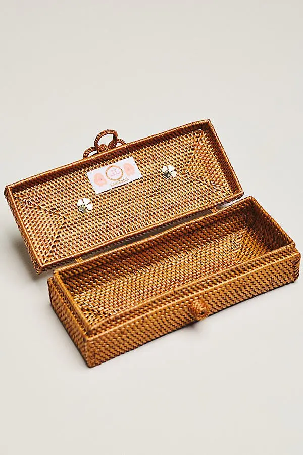 LISI LERCH Colette Handwoven Straw Clutch