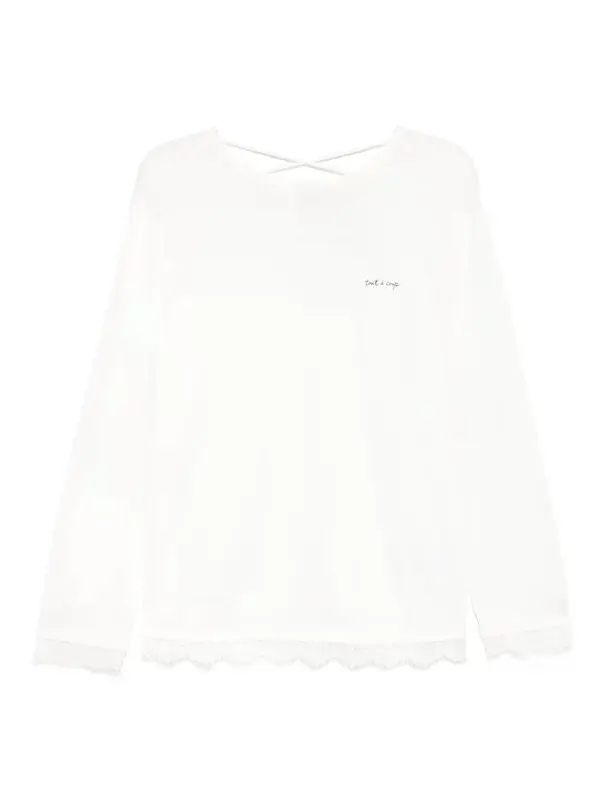TOUT A COUP Logo-printed Blouse