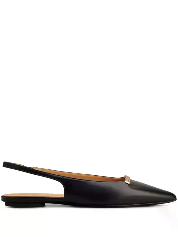 TOD'S Leather Flat Pumps - Black