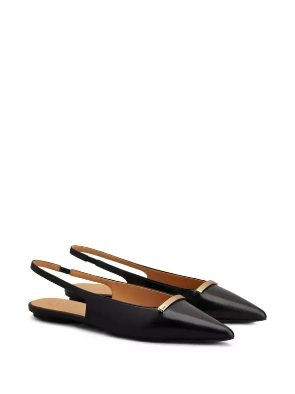 TOD'S Leather Flat Pumps - Black