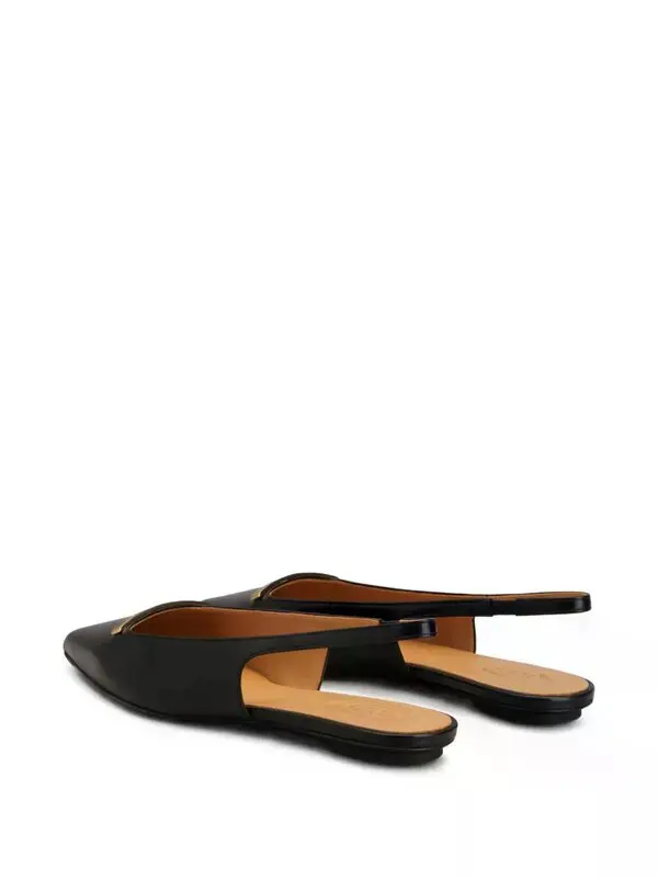 TOD'S Leather Flat Pumps - Black
