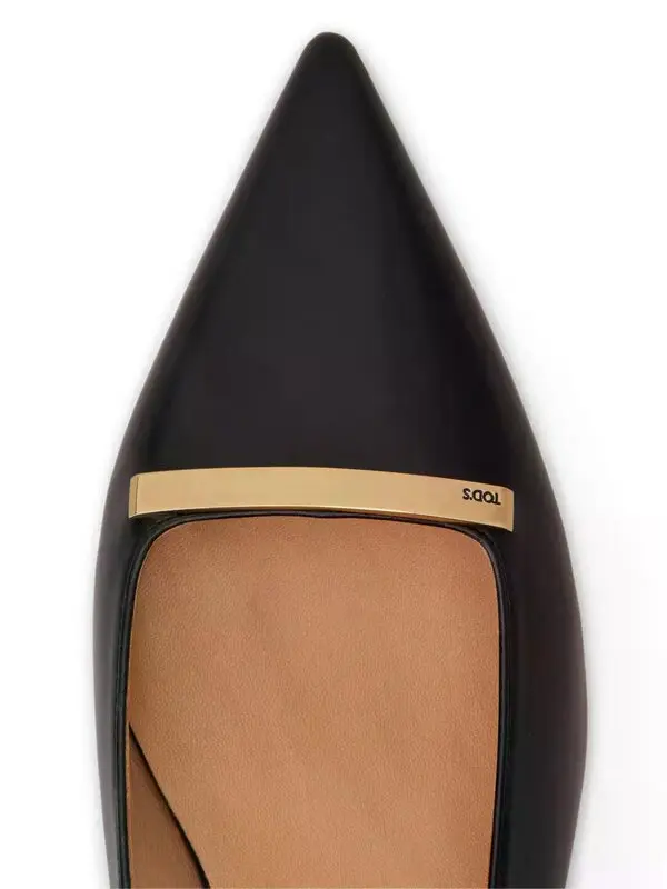 TOD'S Leather Flat Pumps - Black