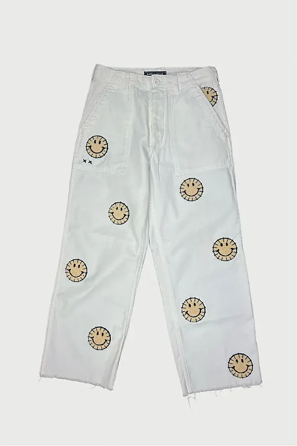 Rank & Sugar Vintage Army Pants - White