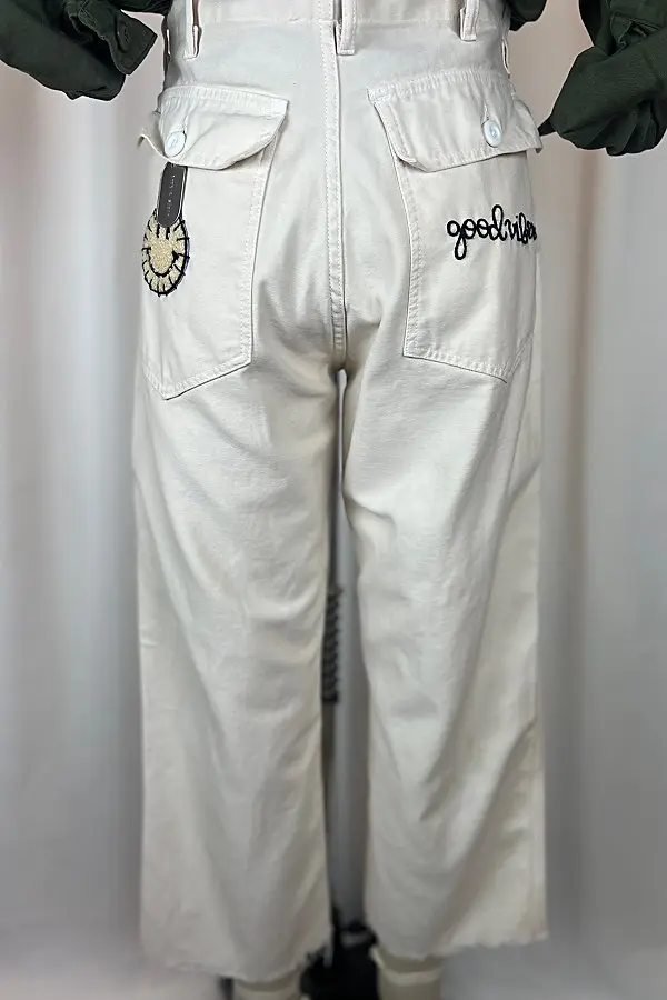 Rank & Sugar Vintage Army Pants - White