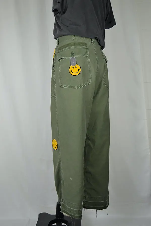 Rank & Sugar Vintage Smiley Army Pants