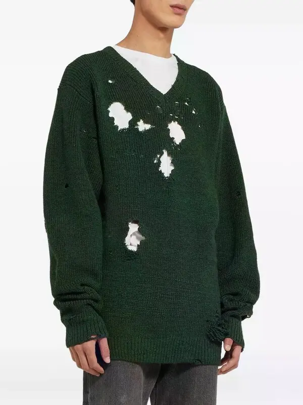 Vetements Distressed-effect Wool Sweater
