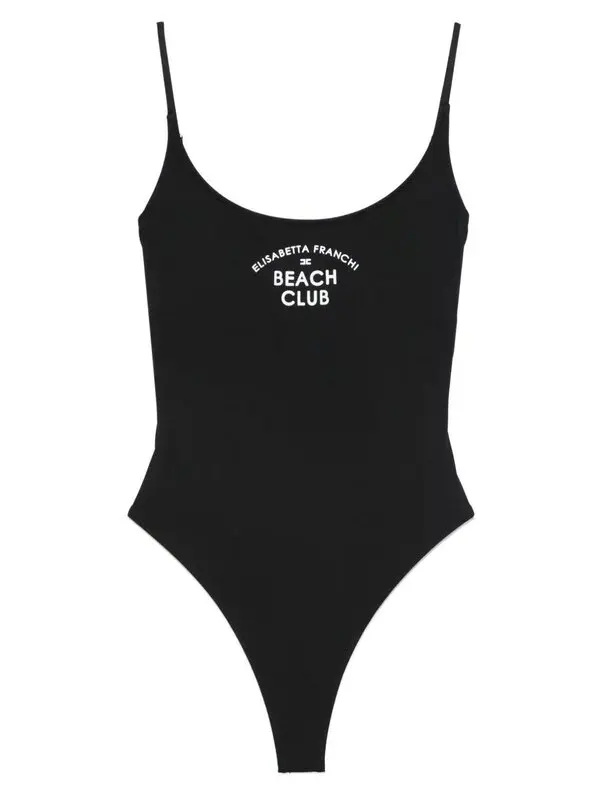 Elisabetta Franchi Logo-print Swimsuit - Black