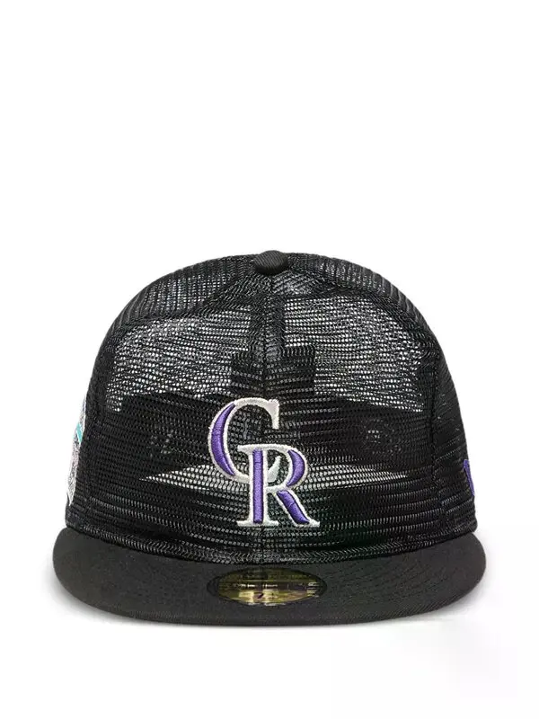 New Era Colorado Rockies Mesh Patch 59fifty Fitted Cap - Black