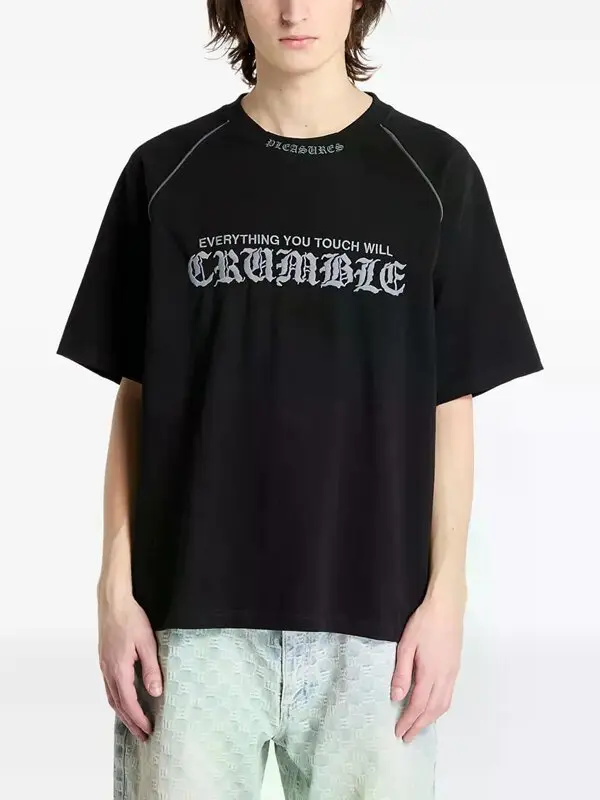 PLEASURES Crumble Heavyweight T-shirt - Black