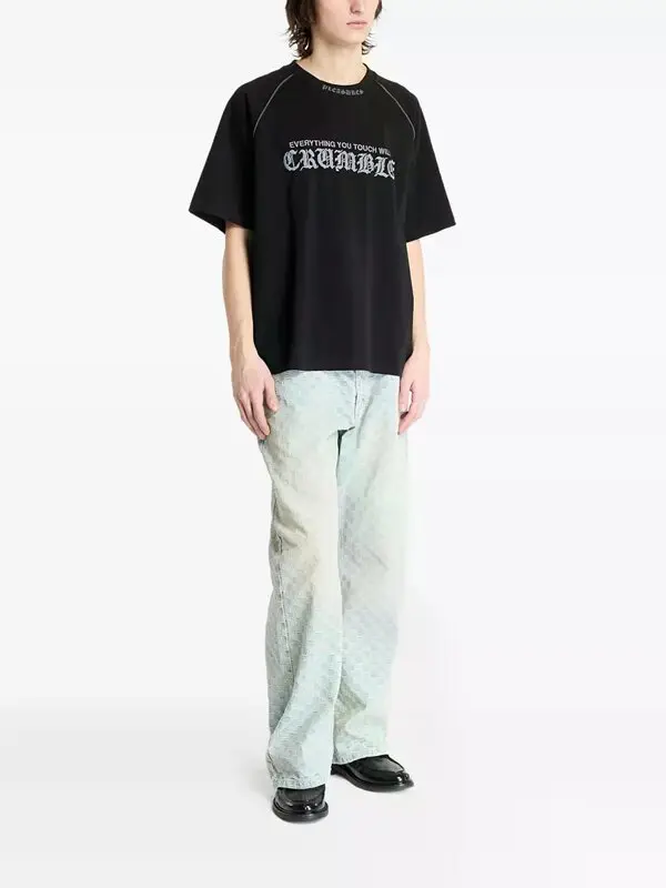 PLEASURES Crumble Heavyweight T-shirt - Black