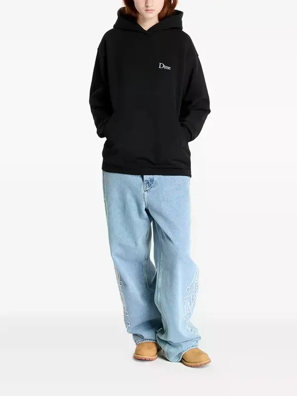 DIME Small-logo Hoodie - Black