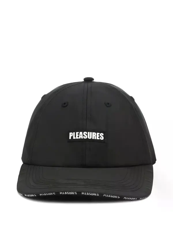 PLEASURES Logo-embroidered Cap - Black