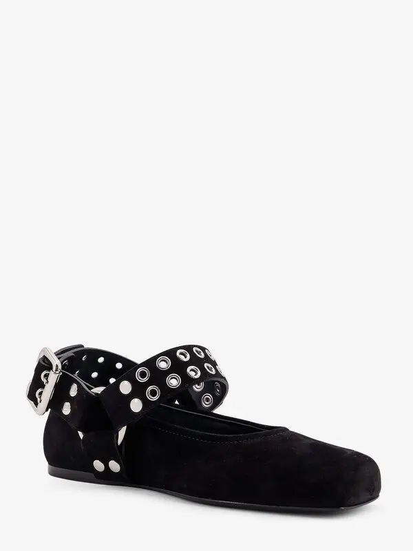 Alaïa Suede Biker Flat - Black