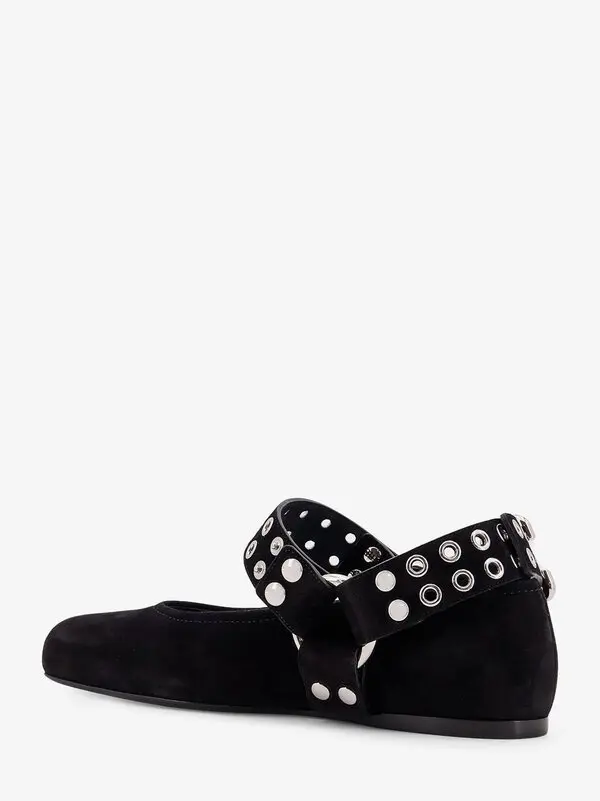Alaïa Suede Biker Flat - Black