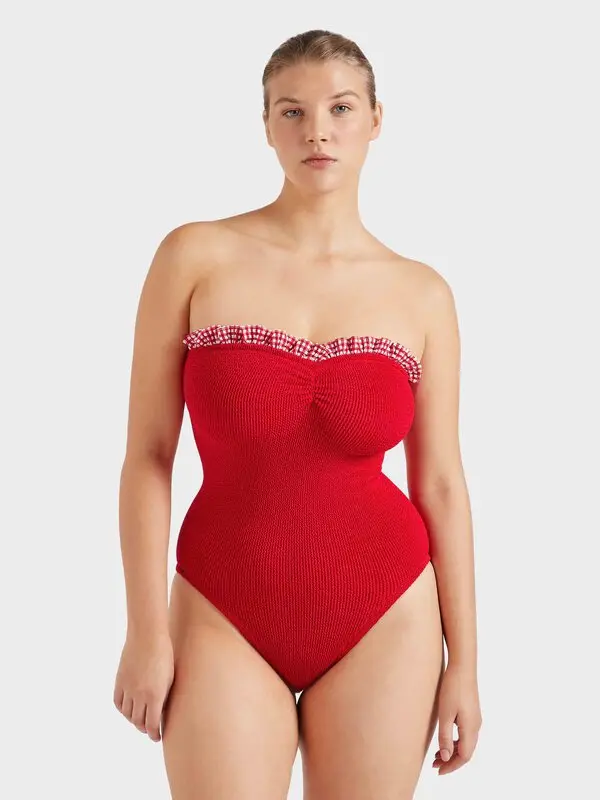 Hunza G Dolly Swimsuit - Red Gingham