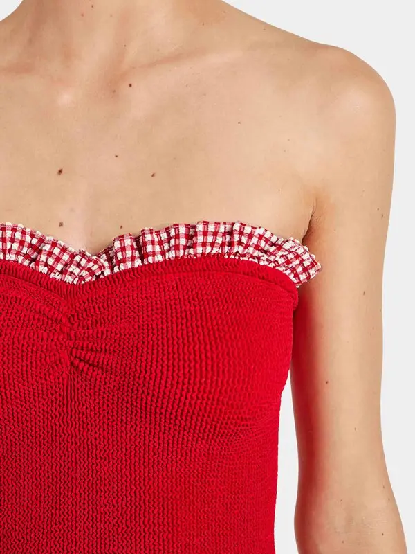 Hunza G Dolly Swimsuit - Red Gingham