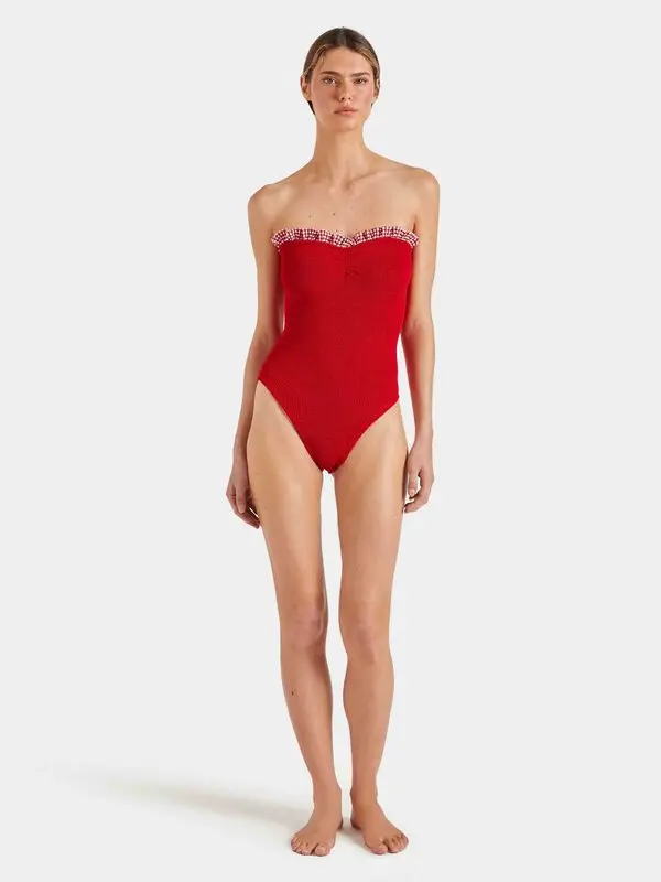 Hunza G Dolly Swimsuit - Red Gingham
