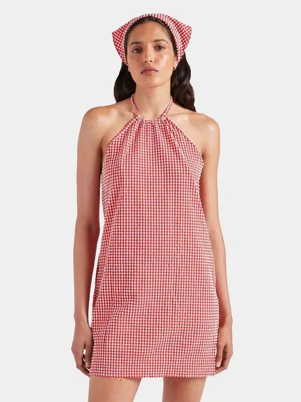Hunza G Vichy Mini Dress - Red