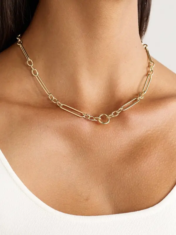 LUCY DELIUS - Lucy Delius Trombone 14-Karat Gold Link Necklace