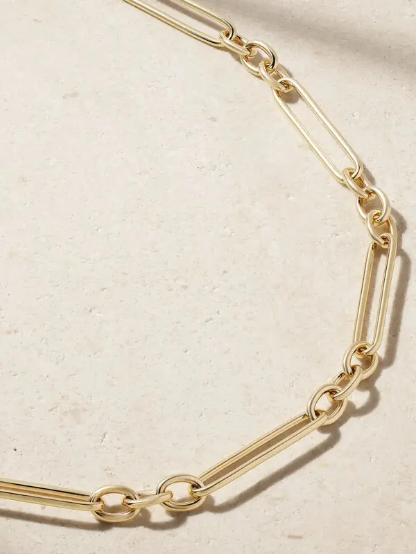 LUCY DELIUS Trombone 14-karat Link Necklace