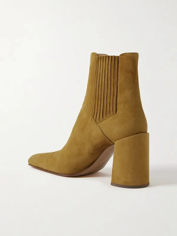 Gabriela Hearst Suede Ankle Boots - Yellow