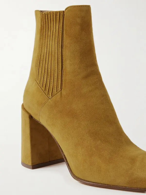 Gabriela Hearst Suede Ankle Boots - Yellow