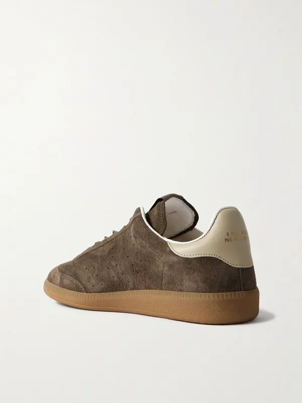 Isabel Marant Bryce Leather-trimmed Suede Sneakers