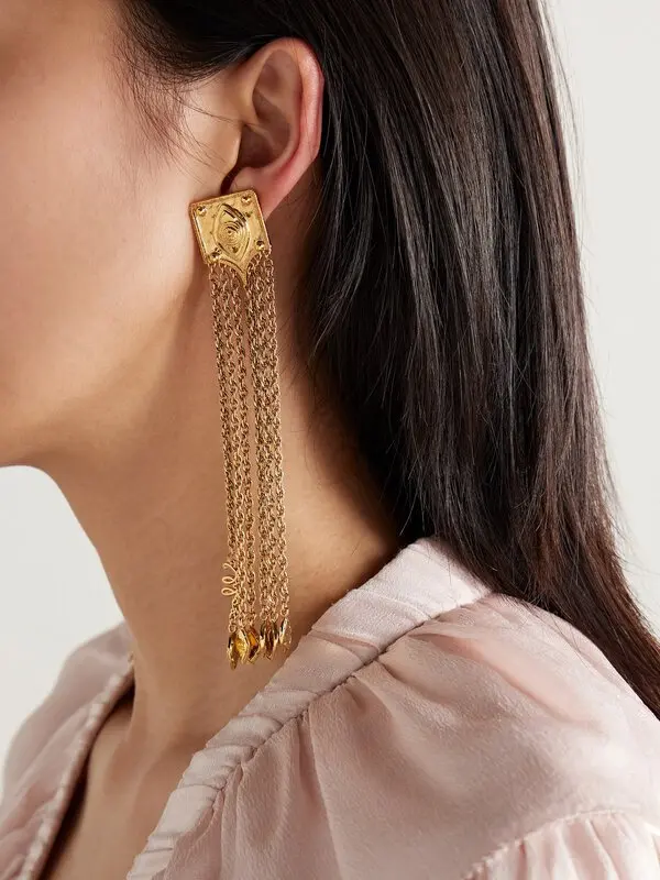 Chloé Dangle Mariner Chain Earrings