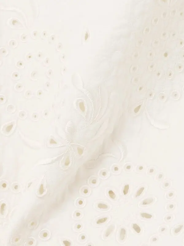 Chloé Scalloped Broderie Anglaise Cotton-blend Mini Skirt