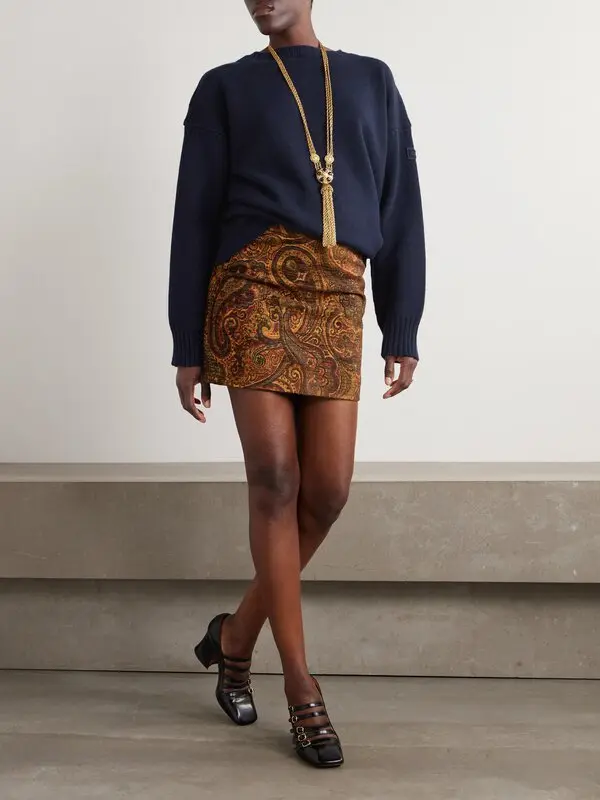 Chloé Jacquard Mini Skirt - Brown
