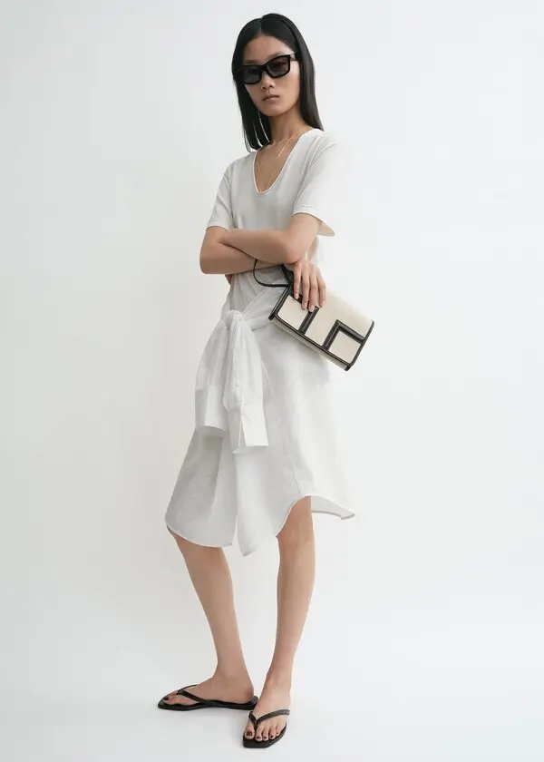 TOTEME T-flap Envelope Clutch - Ecru