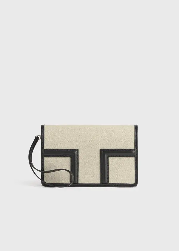 TOTEME T-flap Envelope Clutch - Ecru
