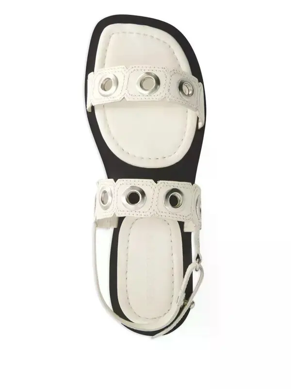 Bernardo 1946 Eyelet-embellished Flat Sandals - White